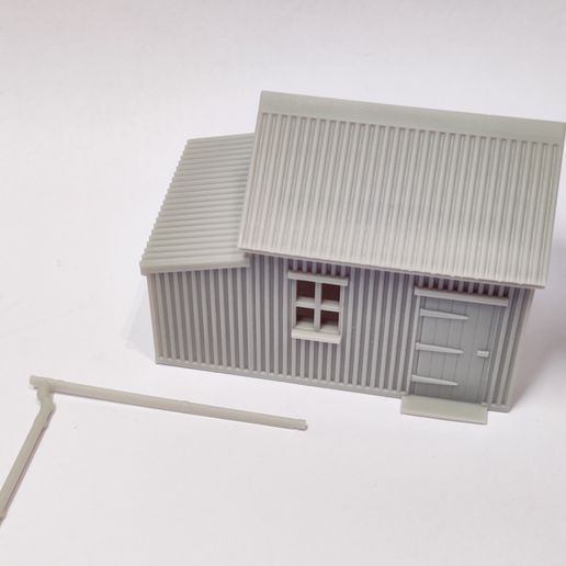 🛤️ Model Railway Lineside Hut 03・ STL File for 3D printing・Cults