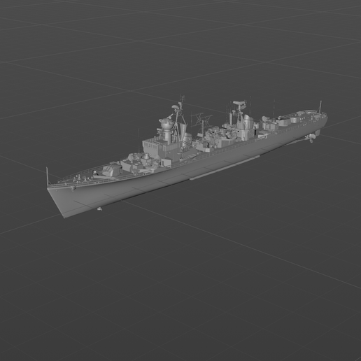 🚢 Digital model of China's Chengdu frigate・ OBJ File for 3D printing・Cults