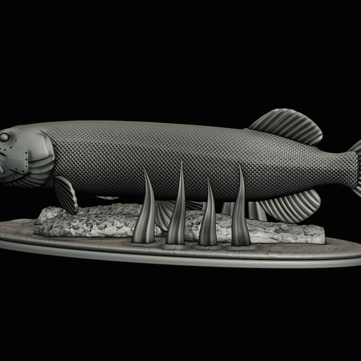 🐠 fish NORTHERN PIKE (ESOX LUCIUS) in motion 2 natural base detailed ...