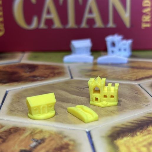 🏙️ Catan board game pieces - Road - City - Settlement - custom player ...