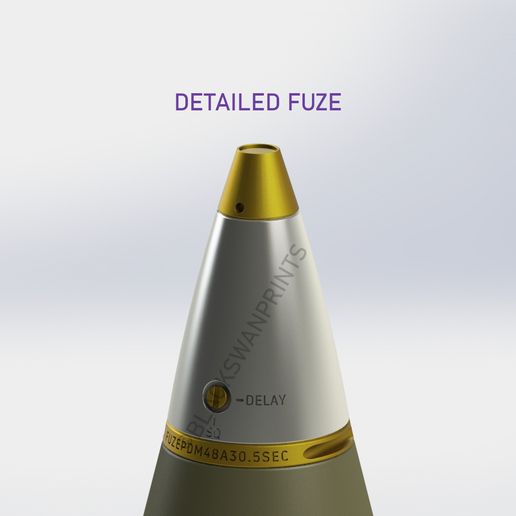 🐚 US 105mm M101A1 Howitzer M1 HE Shell・ 3D File for 3D printing・Cults