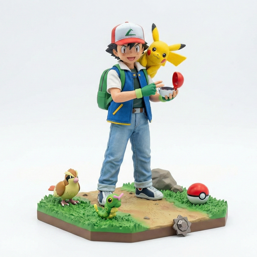 🐉 Pokemon - Ash Ketchum・ STL File for 3D printing・Cults