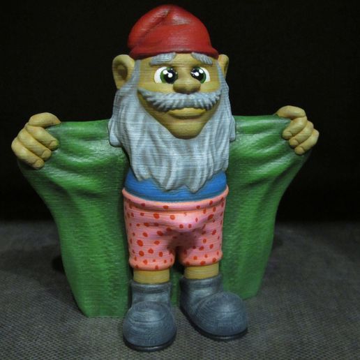 🎄 Naughty Gnome (Easy print no support)・ STL File for 3D printing・Cults