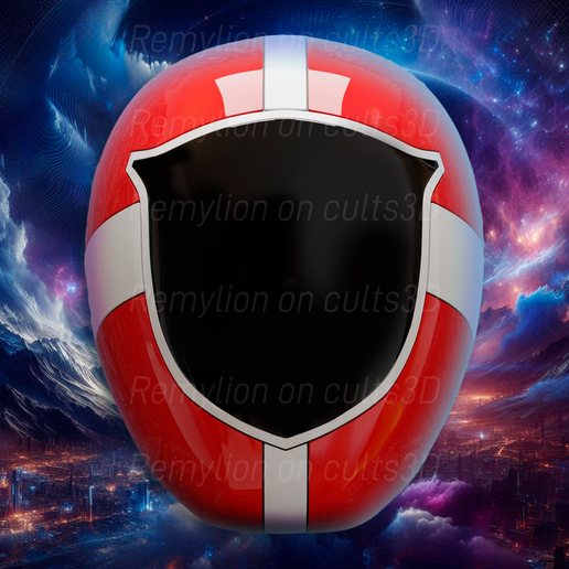 ⛑️ Power lightspeed rescue helmet red - red ranger lightspeed・ STL File ...