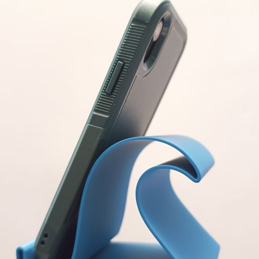 STL file WAVE PHONE HOLDER - SLIM 🌊 ・3D printing model to download・Cults