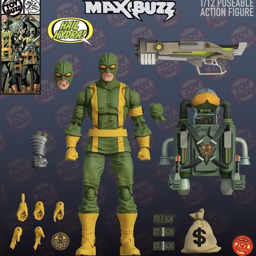 🫡 Hydra soldier 1/12 army builder action figure with accessories・ 3D ...