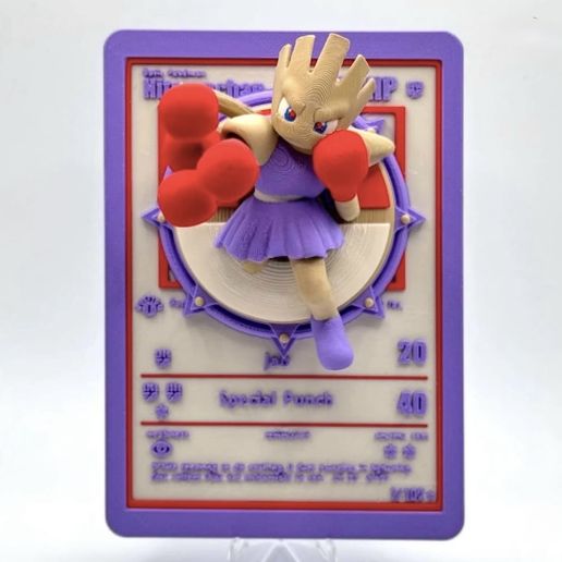 🐉 Hitmonchan 3D Printable Pokémon Card; Pokemon TCG・ STL File for 3D ...