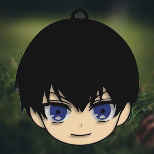 STL file Isagi Key Ring / Keychain Blue Lock 🔑 ・Template to download ...