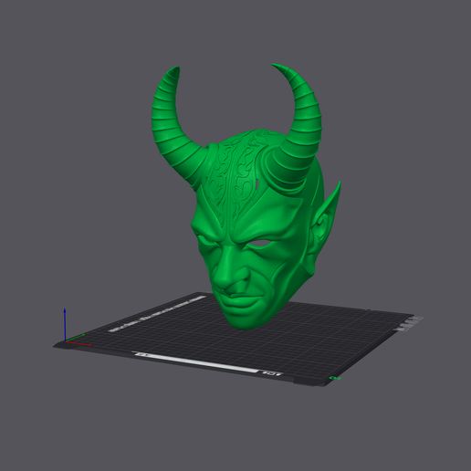 📁 Black Horned Demon Mask STL File – Dark Fantasy Devil Helmet – 3D ...