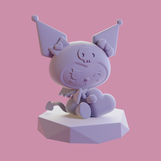 👧 Kuromi Sanrio Valentine・ STL File for 3D printing・Cults