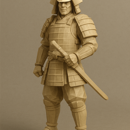🗡️ Samurai Warrior Statue – Digital Sculpted 3D Model Inspired by ...