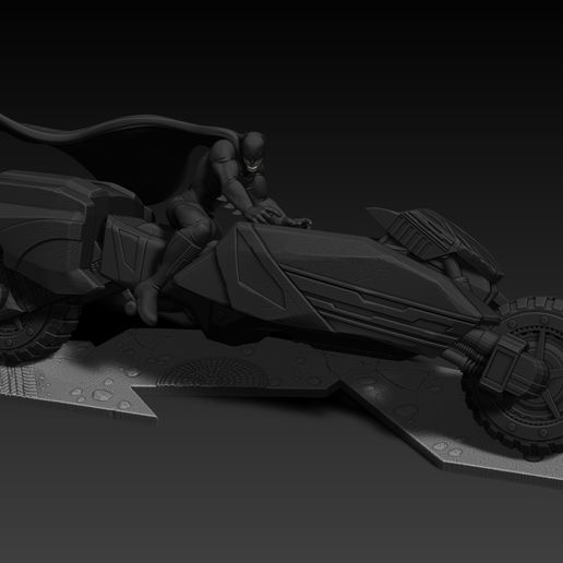 🎬 Batman with Batcycle Batblade・ 3D File for ・Cults