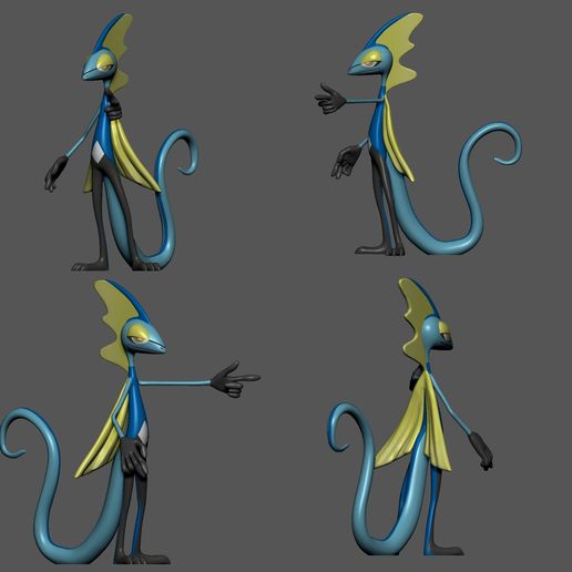 🐉 Pokemon - Inteleon with 2 poses・ STL File for 3D printing・Cults