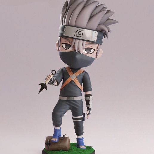 3D file Kakashi chibi 🗿 ・3D printer model to download・Cults