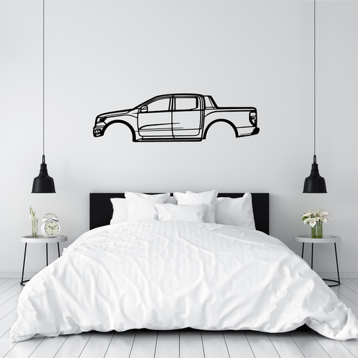 STL file Ford F150 Raptor 2D Art/ Silhouette 🚙 ・3D printing idea to ...