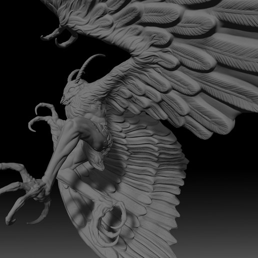 👹 The Mothman・ STL File for 3D printing・Cults