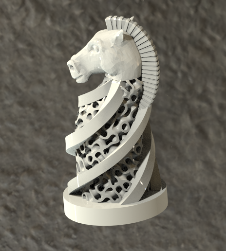 ♟️ CHESS SET PIECES SPIRAL LATTICE・ 3D File for 3D printing and CNC ...