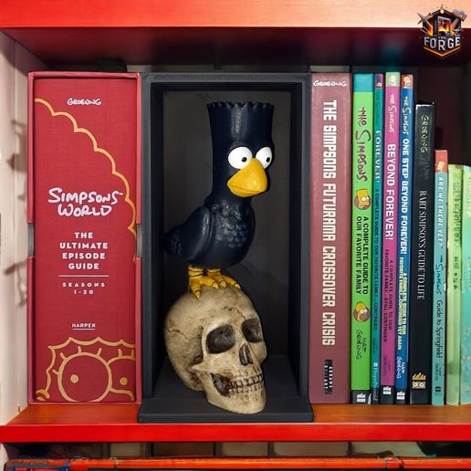 🐦 Bart The Raven - The Simpsons (Book Nook)・ 3D File for 3D printing・Cults
