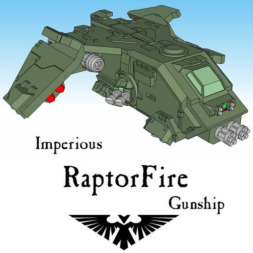 🎲 3mm Imperious RaptorFire Gunship・ STL File for ・Cults