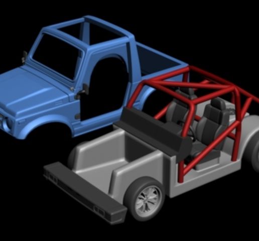 🗡️ Suzuki Samurai Drag 1/64 scale・ 3D File for 3D printing・Cults