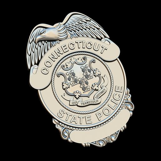 🚓 Connecticut State police Badge・ STL File for 3D printing and CNC ...