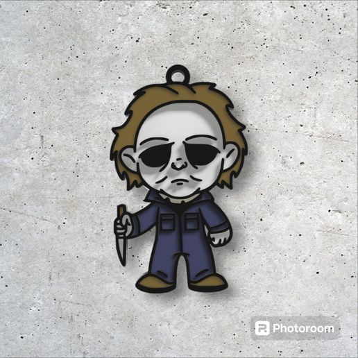 STL file Michael Myers Keychain / Keychain Multicolor 🗝️ ・3D print ...
