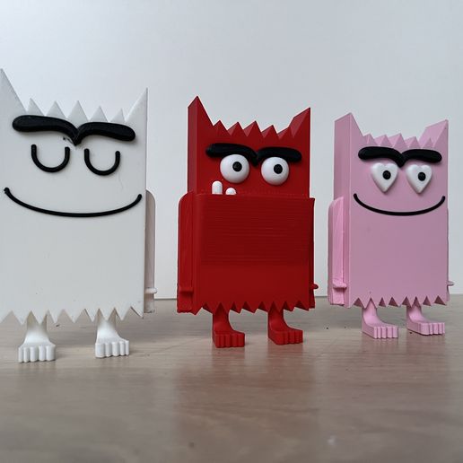 3D 打印 Color Monster (kleurenmonster) inspired figures • 使用 Bambulab A1 ...