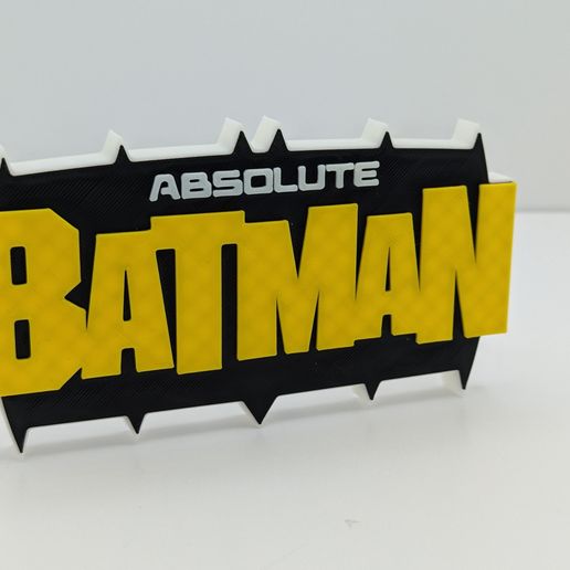 📚 Batman (ABSOLUTE) comic book logo (commercial use)・ STL File for 3D ...