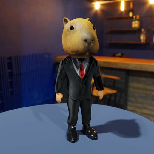 🎨 Capybara Gentlemen・Free STL File for ・Cults