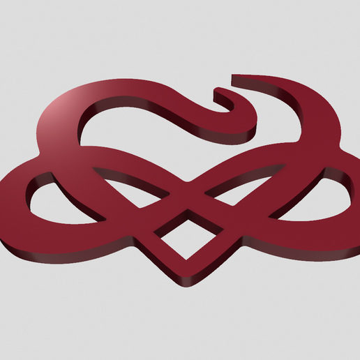 STL file Infinity Heart, elegant logo, Wall Art Decor ♾️ ・3D printable ...