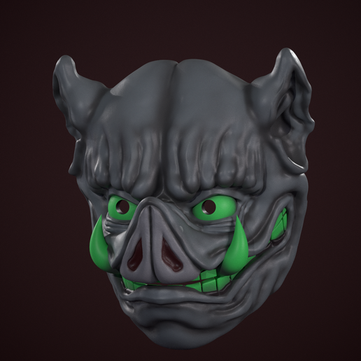 STL file Pig Japanese yokai mask 🐖 ・3D print model to download・Cults