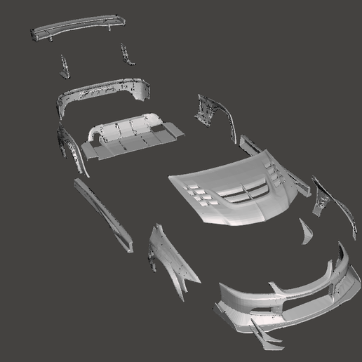 🛞 Evolution Voltex Body Kit.・ OBJ File for 3D printing・Cults