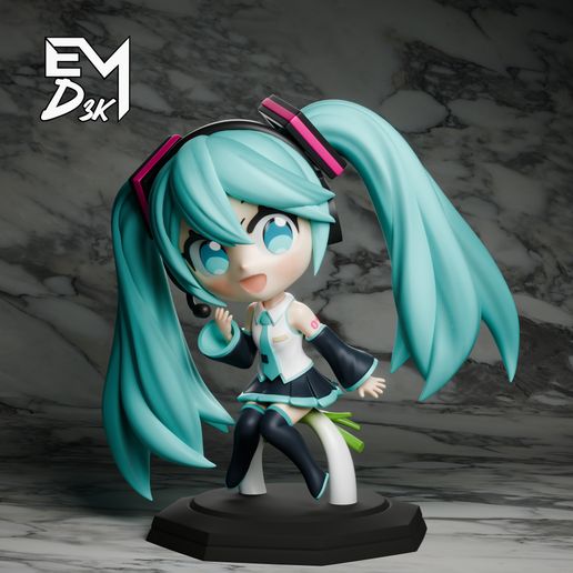 👧 Hatsune Miku (CHIBI)・ 3D File for 3D printing・Cults