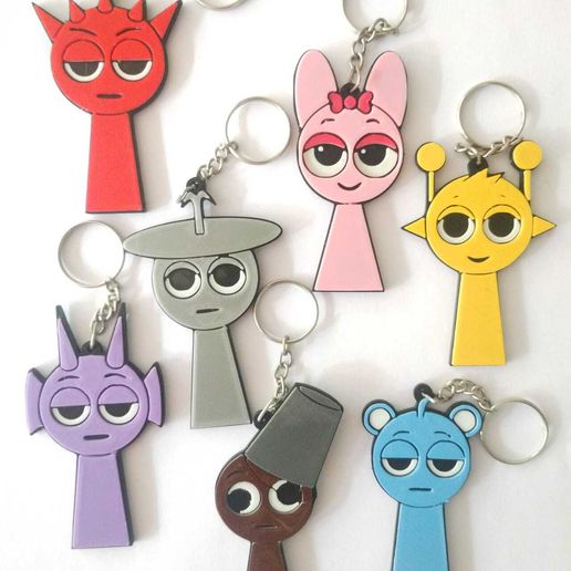 🗝️ PACK 16 KEYCHAINS / KEYCHAIN / SPRUNKI MAGNETS (STL AND 3MF)・ 3D ...