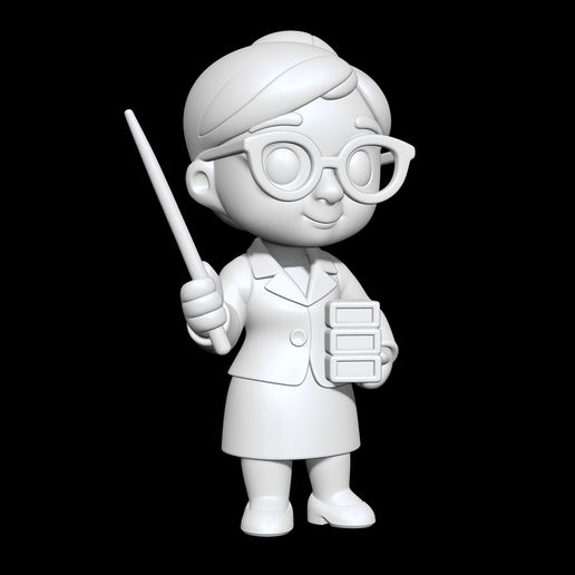 🧑‍🏫 Cartoon Teacher 3D Printable 3D print model・ STL File for 3D ...