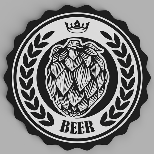 STL file Royal beer coaster 🍺 (3MF)・3D printable model to download・Cults