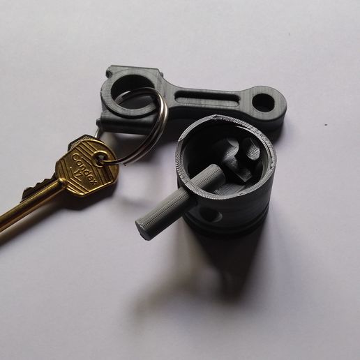 STL file Piston keychain - key chain 🗝️ ・3D printing design to download ...