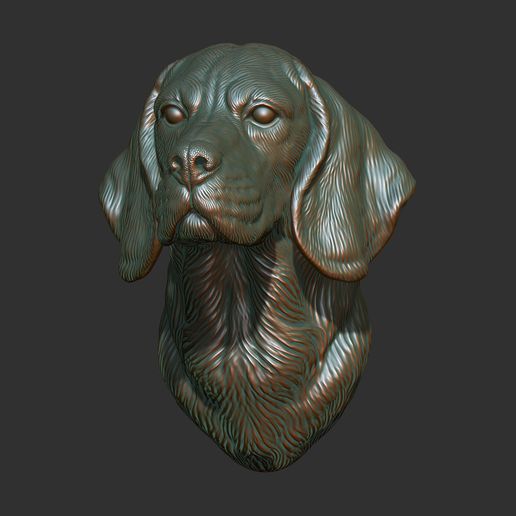 🐕 Beagle dog bust・ STL File for 3D printing and CNC machining - Laser ...