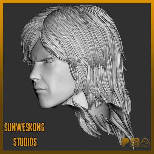 Archivo STL Raiden MGS2 Headsculpt 🦸 ・Diseño imprimible en 3D para ...