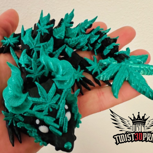 👶 Baby Hemp Dragon 420, Articulated Dragon Flexi・ STL File for 3D ...
