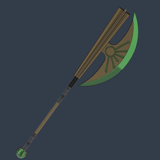 🛰 Space Skeleton Egyptian Mace-axe・Free STL File for 3D printing・Cults