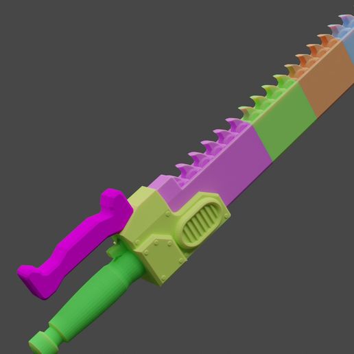 🆓 FREE ChainSword Prop/Cosplay・Free STL File for 3D printing・Cults
