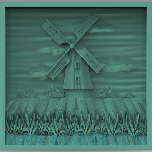 3D file 3D Model STL File for CNC Router Laser & 3D Printer Windmill ...