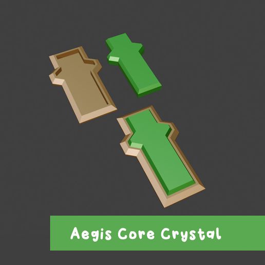 🔮 Aegis Core Crystal・ 3D File for 3D printing・Cults