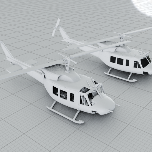 🔔 Bell 212 Training combat utility Helicopter model・ STL File for 3D ...