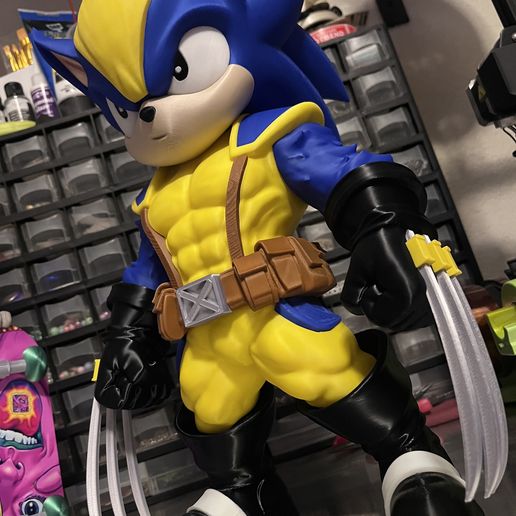 🎨 SONIVERINE – SONIC × WOLVERINE Fan art (no ams-multiparts/3mf)・3D ...