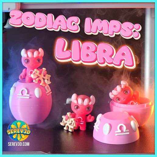 ♎ Libra Flexi Imp - Zodiac Imp Collection Part 3 - Keychain & Straw ...