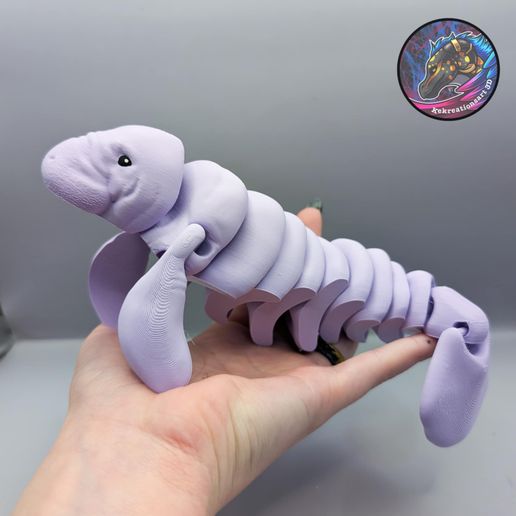 🐉 Flexi Manatee・ STL File for 3D printing・Cults