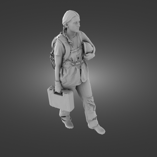 STL file Female commissioning engineer ♀️ ・3D print design to download ...