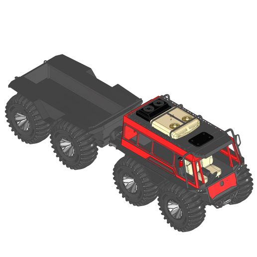 👽 Fattruck Hauler 8x8 in 1/24 scale・ STL File for 3D printing・Cults